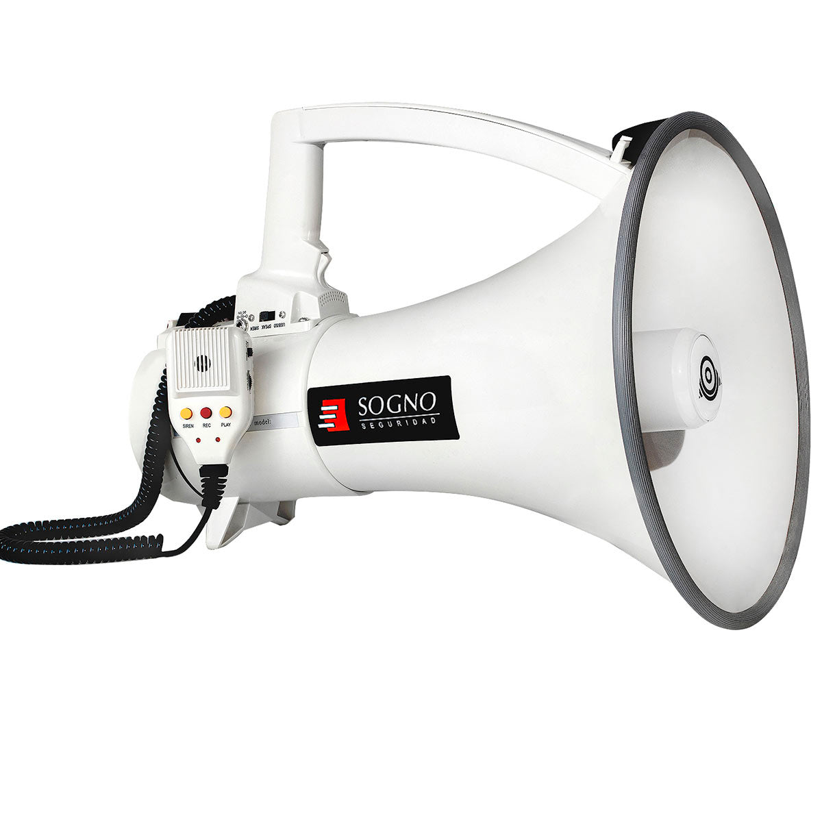 Megáfono Sogno 60W Recargable Rango 1500m | Sogno Chile